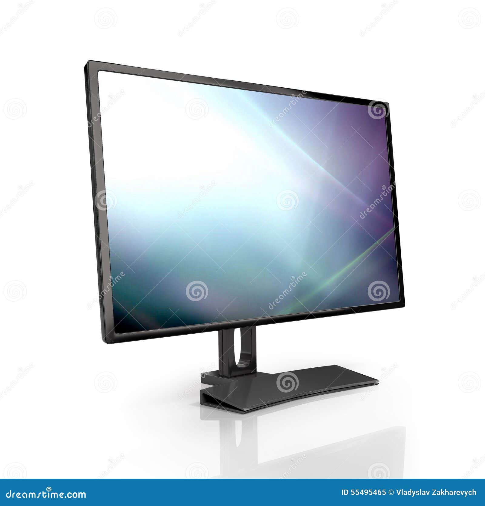 Computer Screen with a Picture on the Screen, Stock Illustration ...
