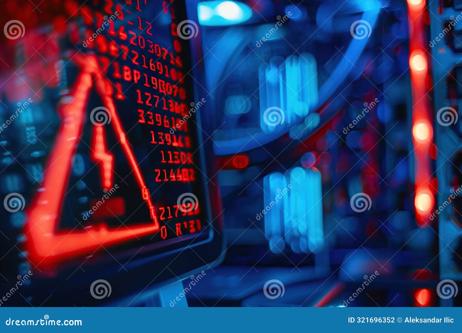 Computer Screen Pop Up Warning of a Virus or Hacker Attack. Generative ...