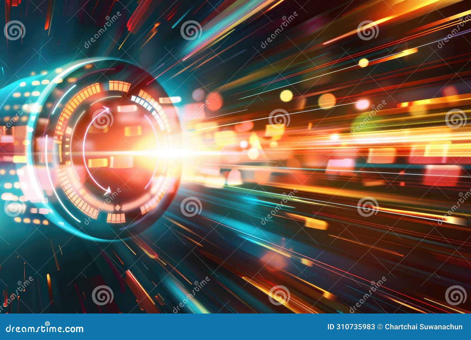 A Computer Screen with a Red Circle in the Middle by AI Generated Image ...