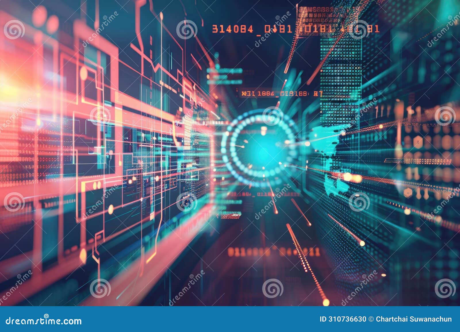 A Computer Screen with a Red Circle in the Middle by AI Generated Image ...
