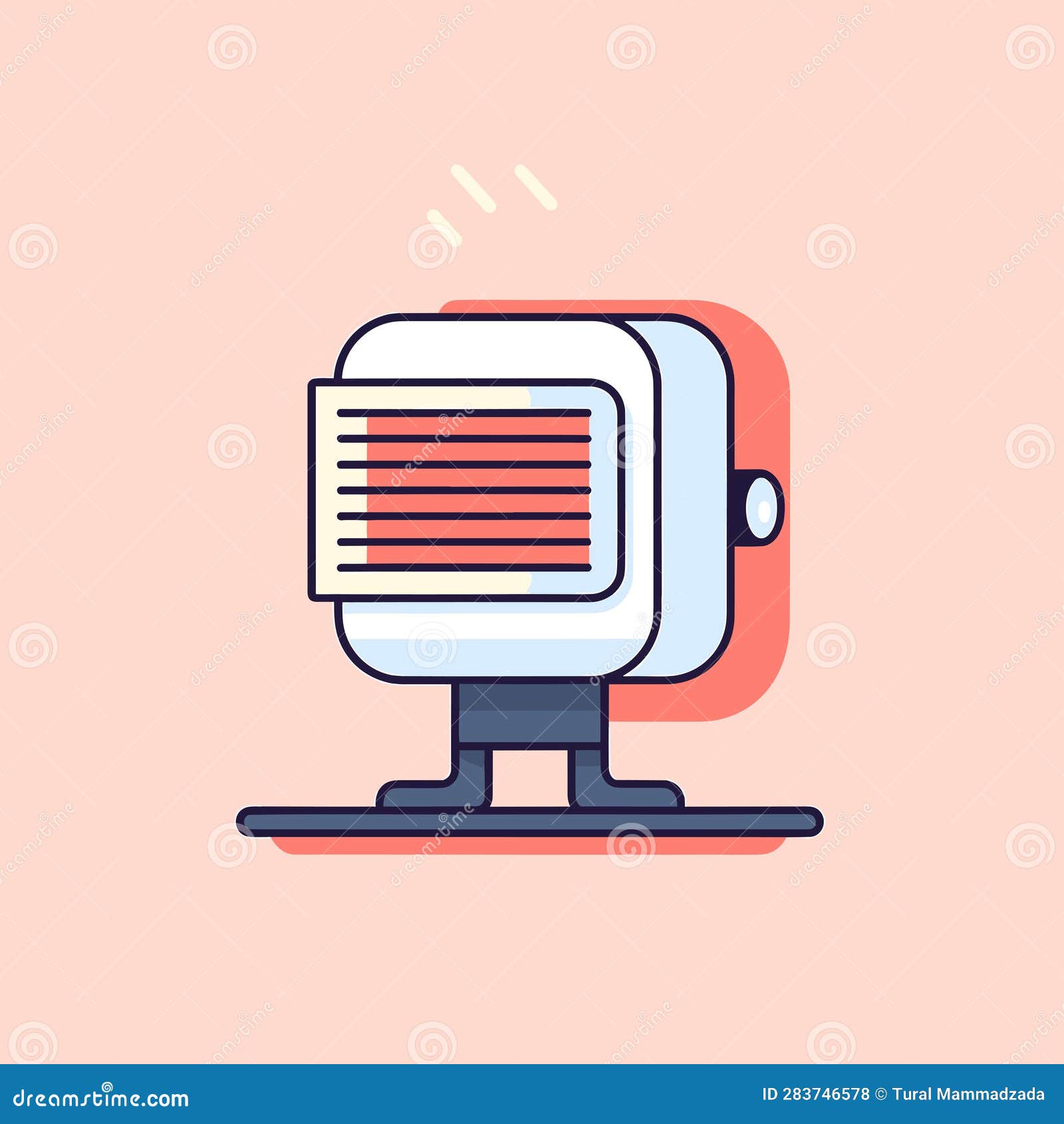 Vector a Computer Screen Emitting a Vibrant Red Light in a Dark Room ...