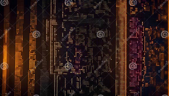 Computer Screen with Running Program Code, Close-up of Computer ...