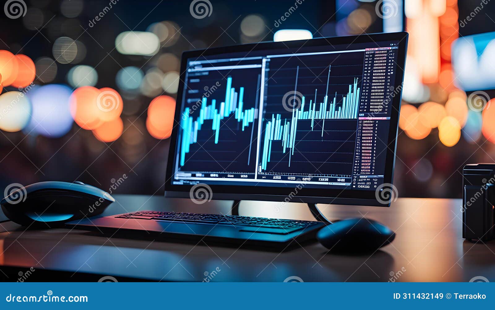 Computer Screen with Running Program Code, Close-up of Computer ...