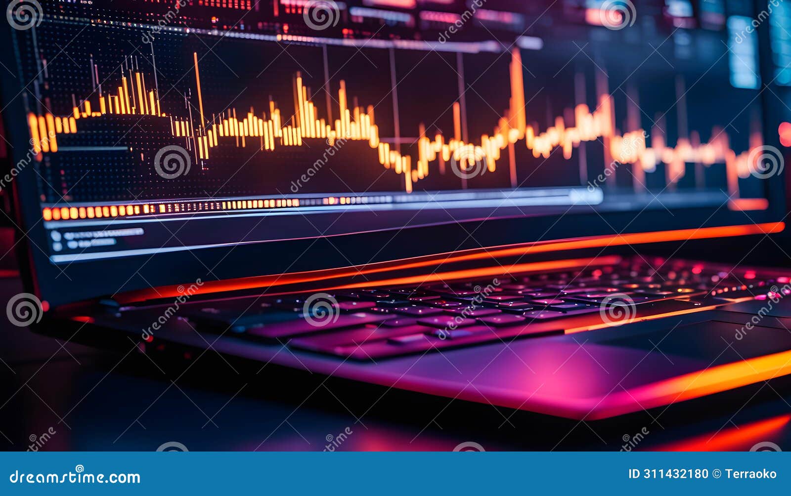 Computer Screen with Running Program Code, Close-up of Computer ...