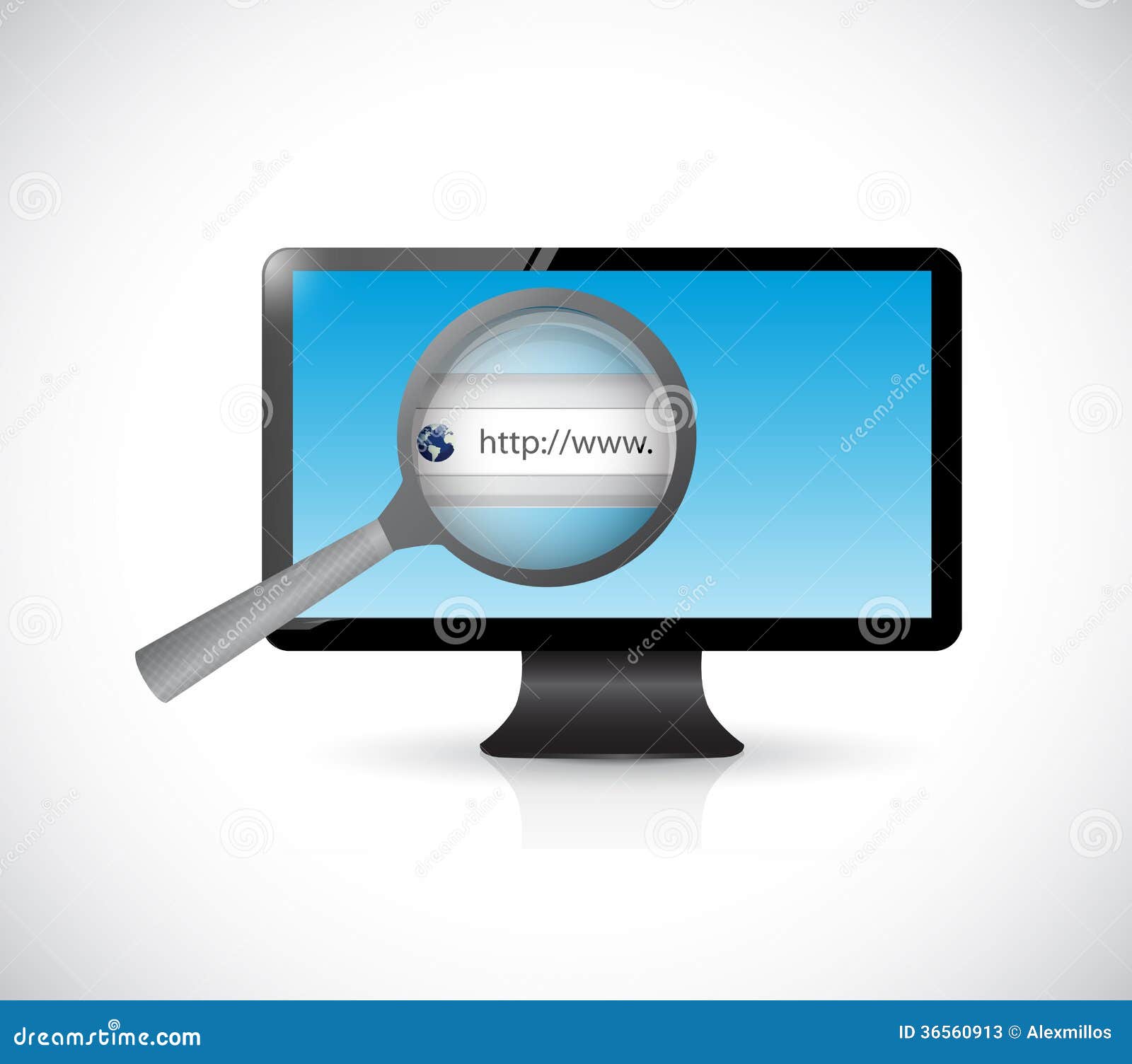 Computer Screen Search Bar Online Illustration Stock Illustration ...