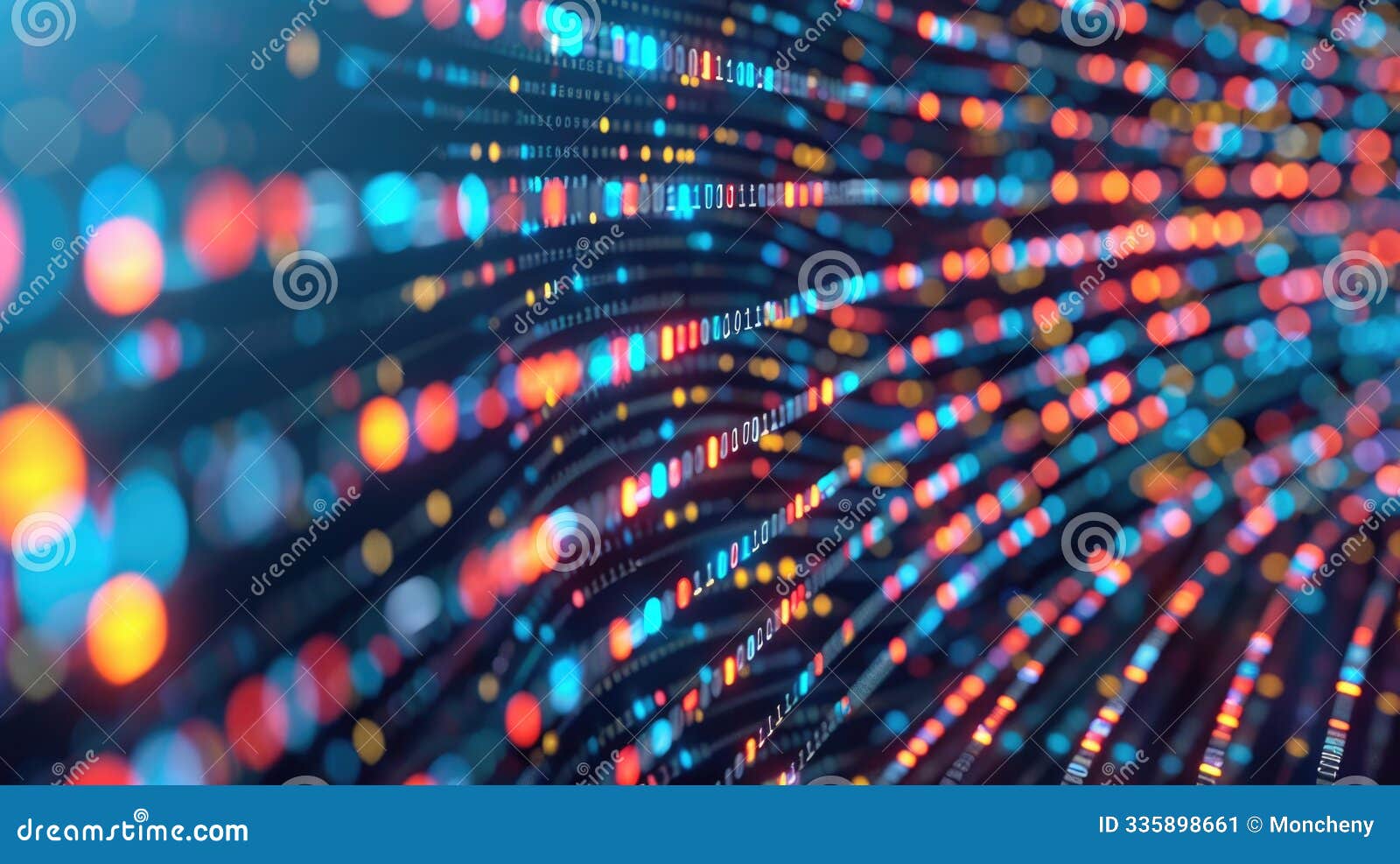A Computer Screen Showcasing a Multitude of Vibrant and Colorful Dots ...