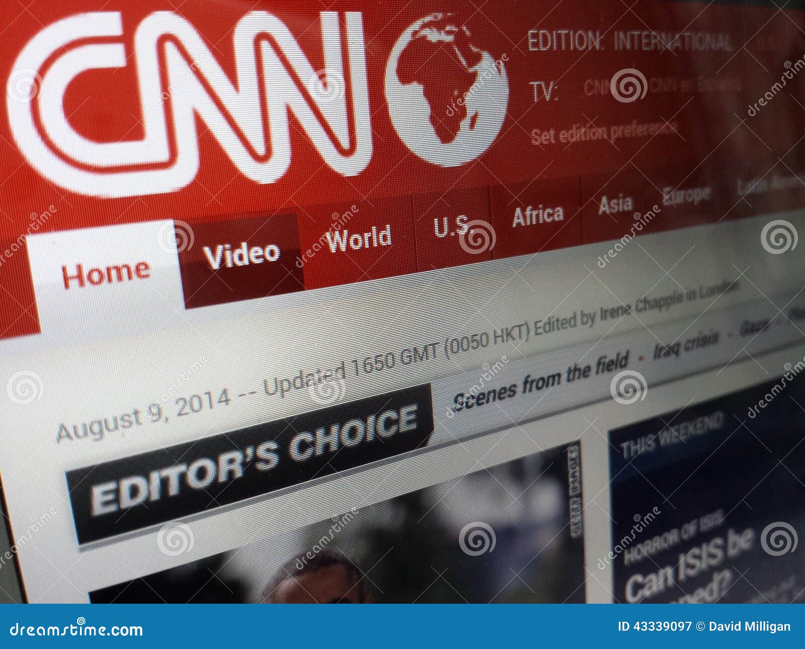 Computer Screen Showing Cnn News Front Page on Internet Editorial ...