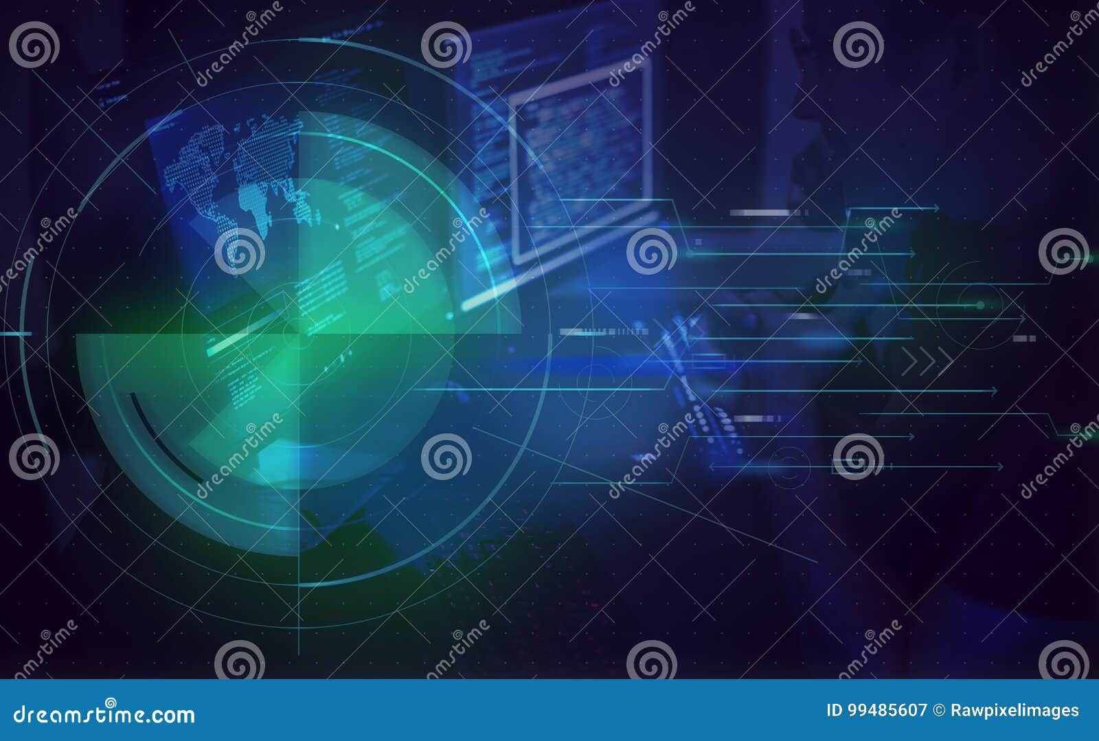 Computer Screen Showing Code Security Stock Illustration - Illustration ...