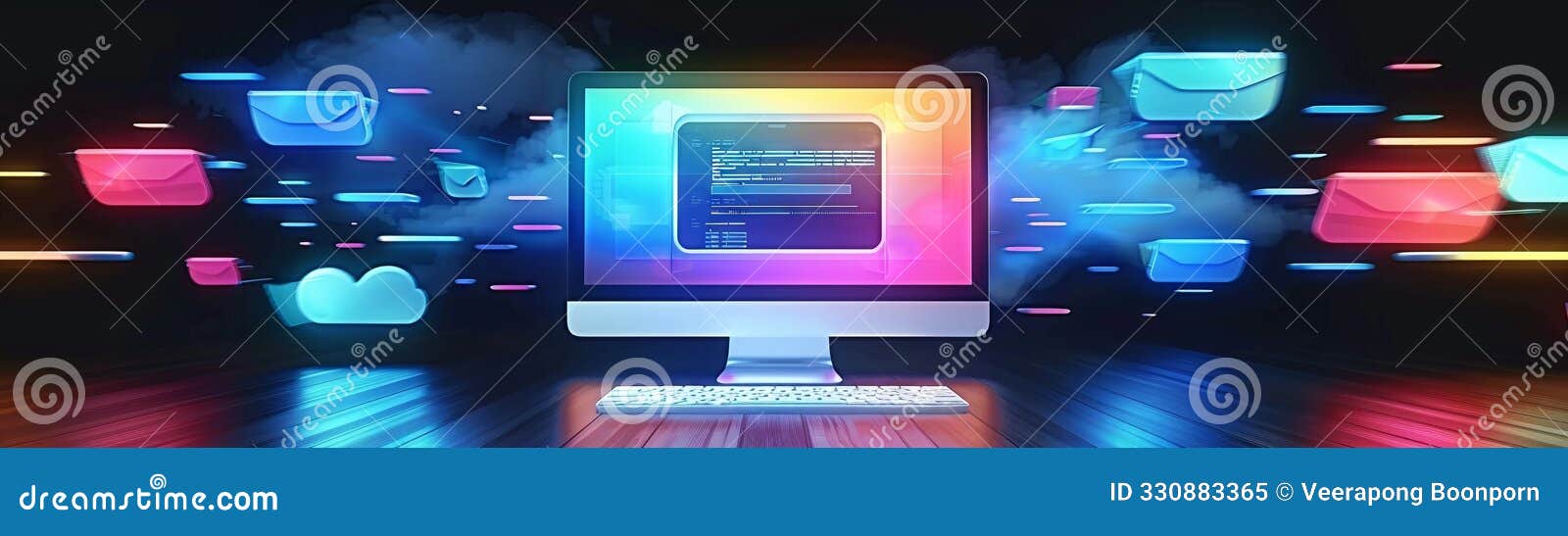 Computer Screen Showing File Download, Doc Sharing System, Cloud ...