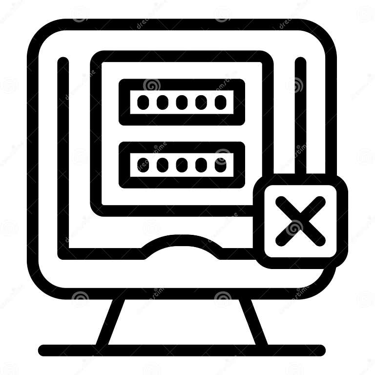 Computer Screen Displaying Wrong Password Showing Login Error Stock ...