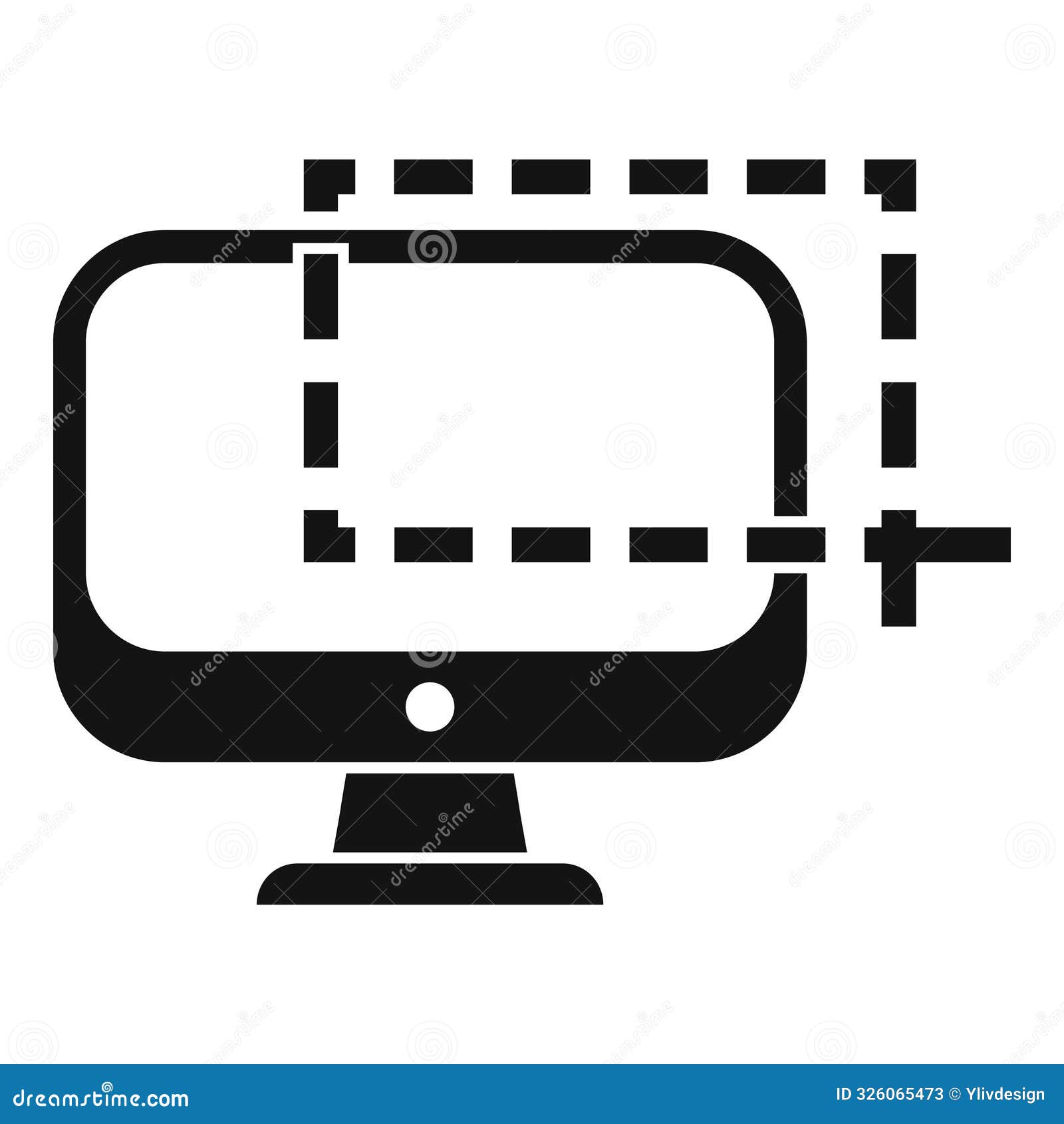 Computer Screen Showing Resizing Tool Icon Stock Vector - Illustration ...
