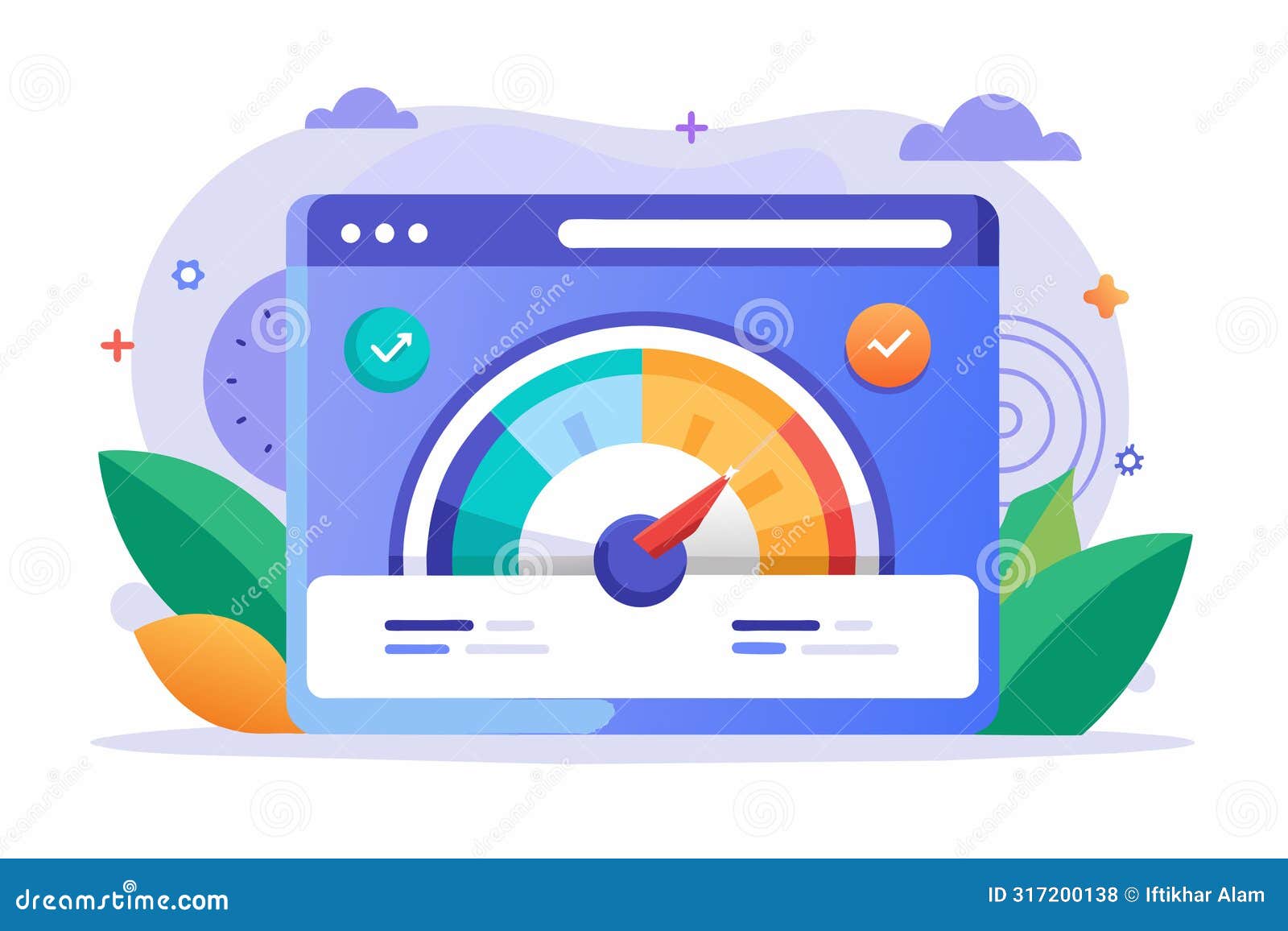 A Computer Screen Showing a Speedometer, Indicating the Speed of a ...