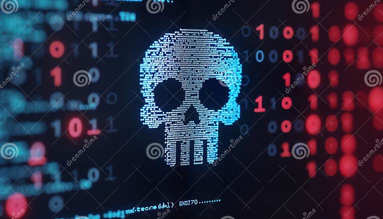Computer Screen Shows Digital Warning about Illegal Downloads, Pirated ...