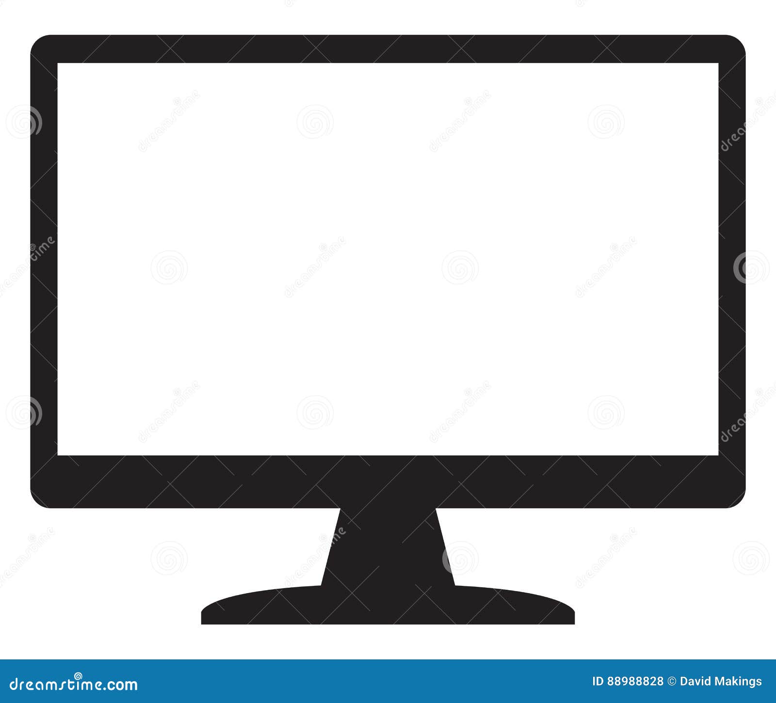 Computer Screen Silhouette stock illustration. Illustration of screen ...