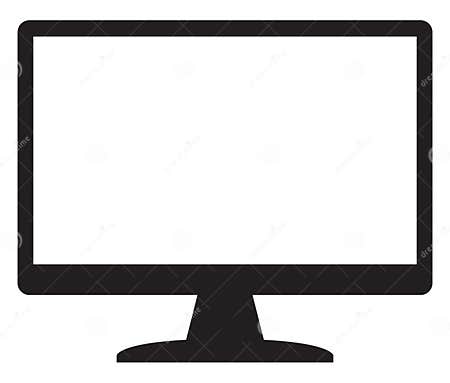 Computer Screen Silhouette stock illustration. Illustration of screen ...