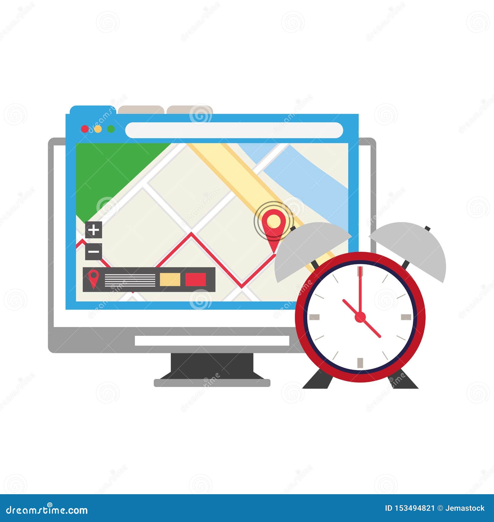 Computer Screen Technology Hardware Cartoon Stock Vector - Illustration ...