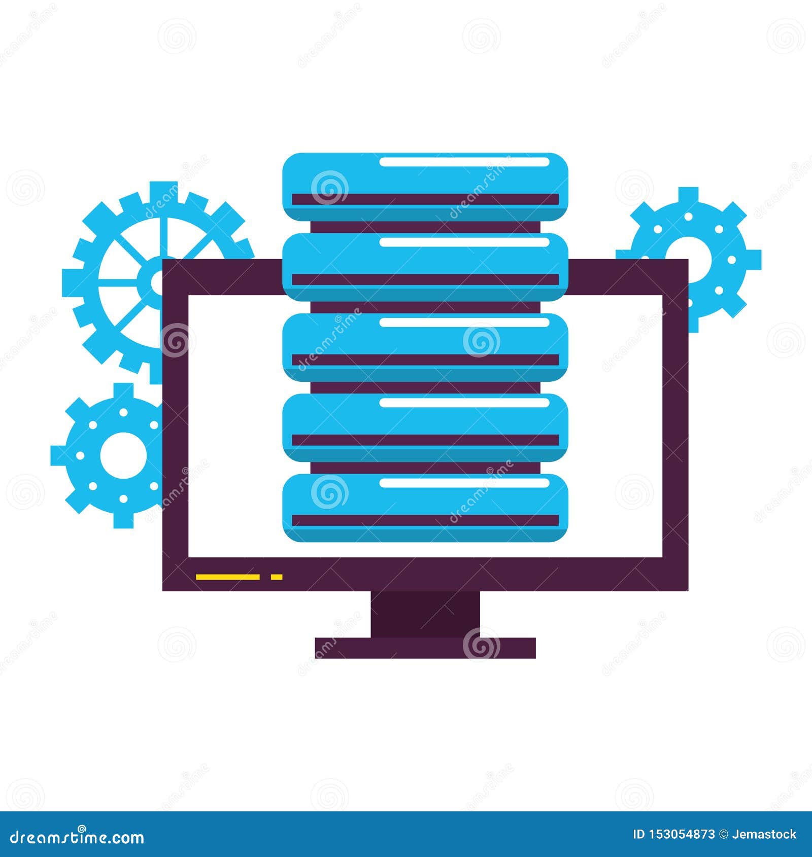 Computer Screen Technology Hardware Cartoon Stock Vector - Illustration ...