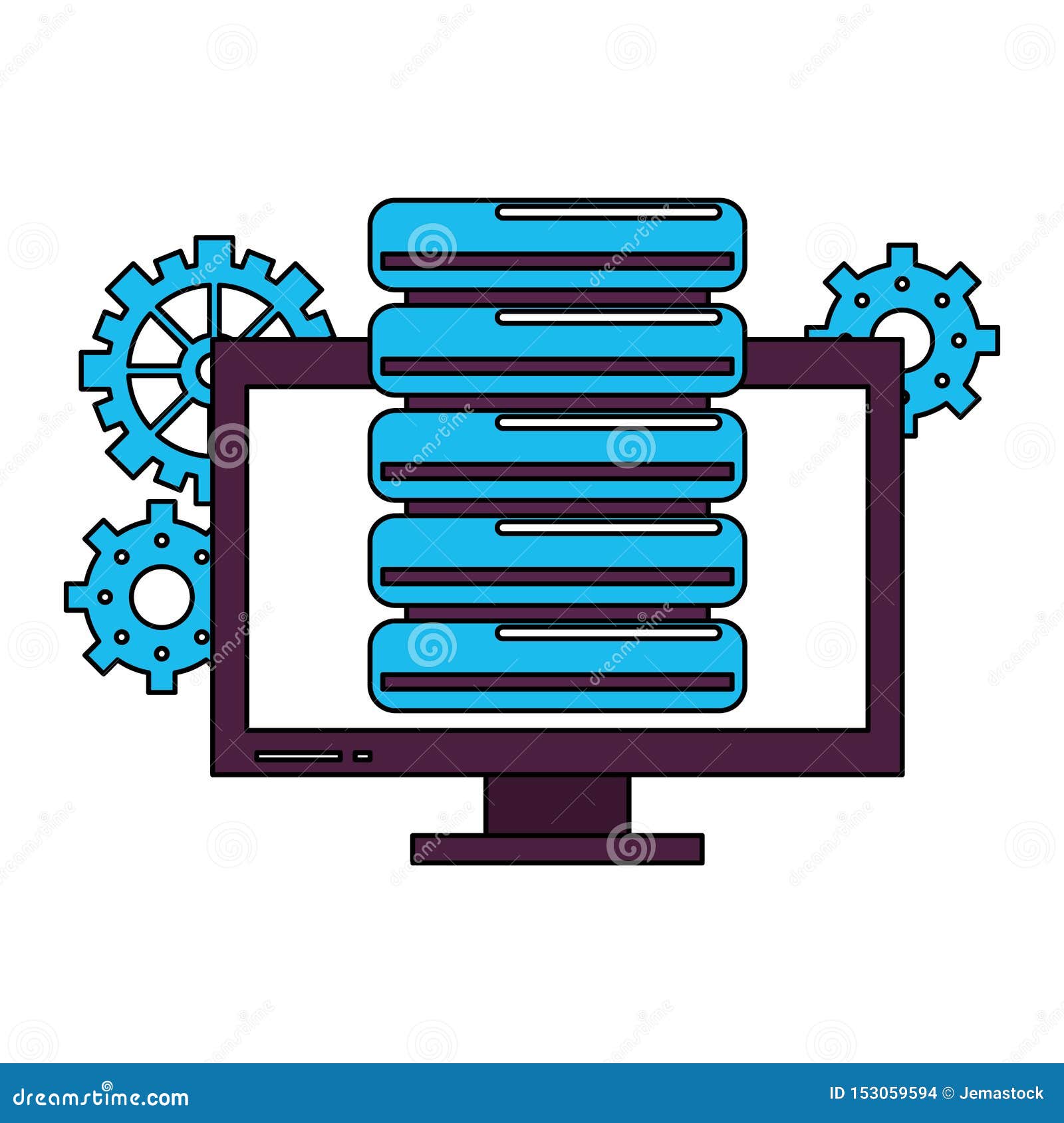 Computer Screen Technology Hardware Cartoon Stock Vector - Illustration ...