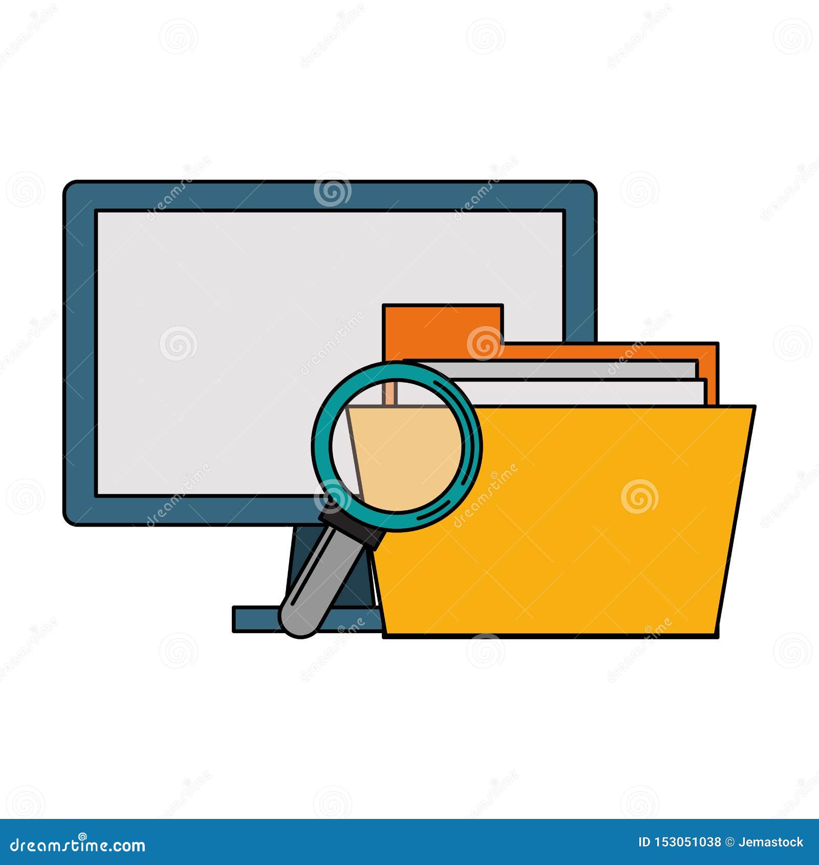Computer Screen Technology Hardware Cartoon Stock Vector - Illustration ...