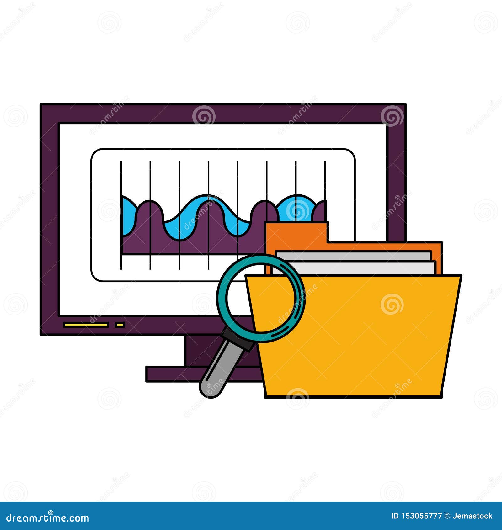 Computer Screen Technology Hardware Cartoon Stock Vector - Illustration ...