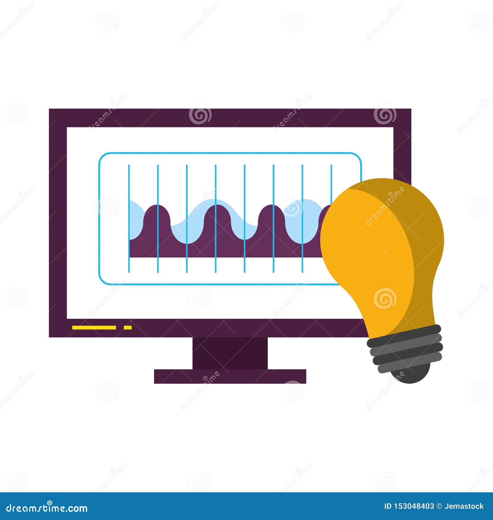Computer Screen Technology Hardware Cartoon Stock Vector - Illustration ...