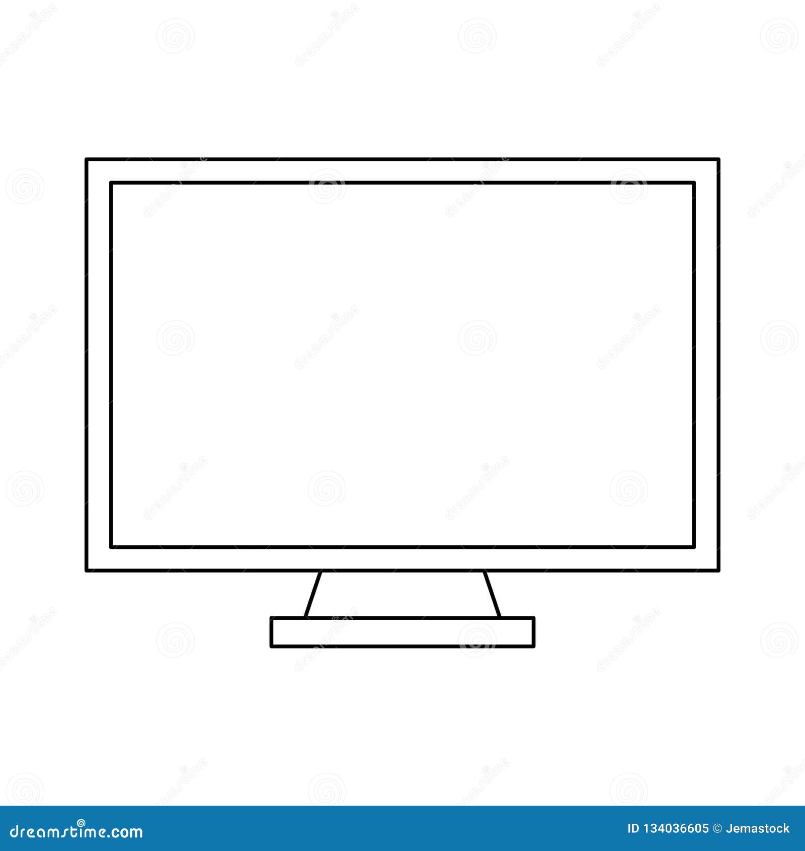 Computer Screen Technology Black and White Stock Vector - Illustration ...