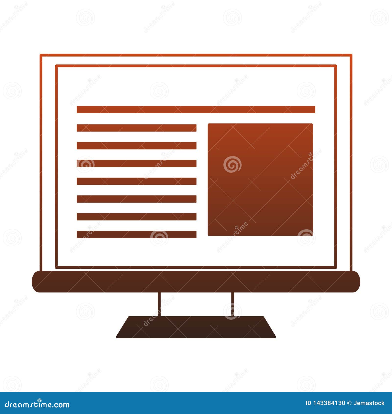 Computer Screen Technology Red Lines Stock Vector - Illustration of ...