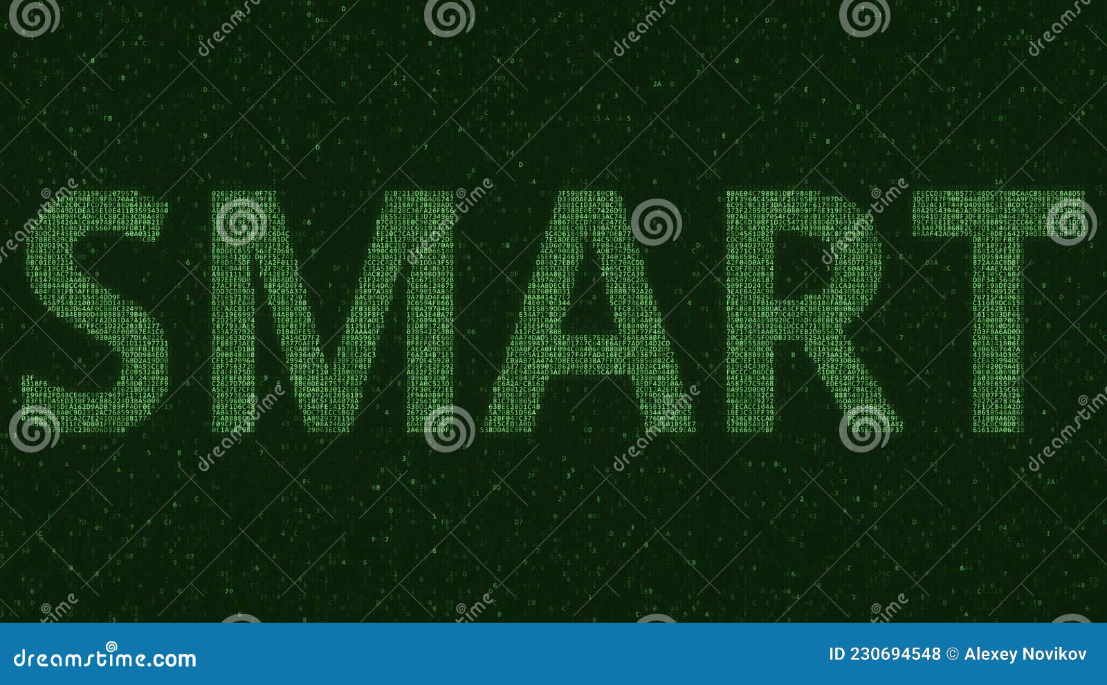 SMART Text Made with Many Symbols on Computer Screen, 3d Rendering ...