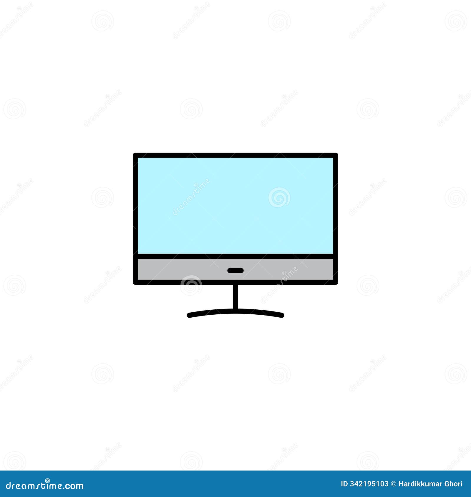 Computer Screen Vector Icon Isolated on White Background Stock ...