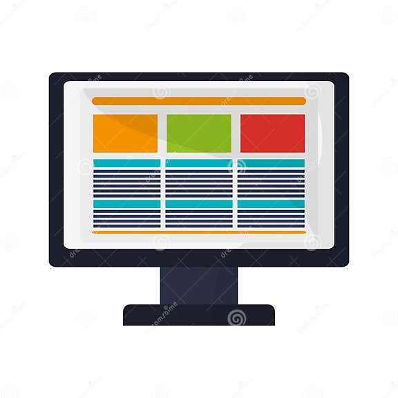 Computer screen website stock vector. Illustration of global - 137519547