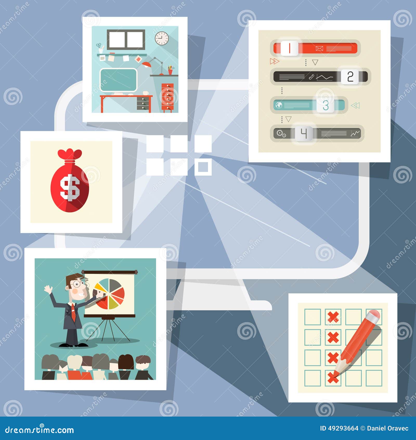 Computer with Screenshots stock vector. Illustration of creative - 49293664