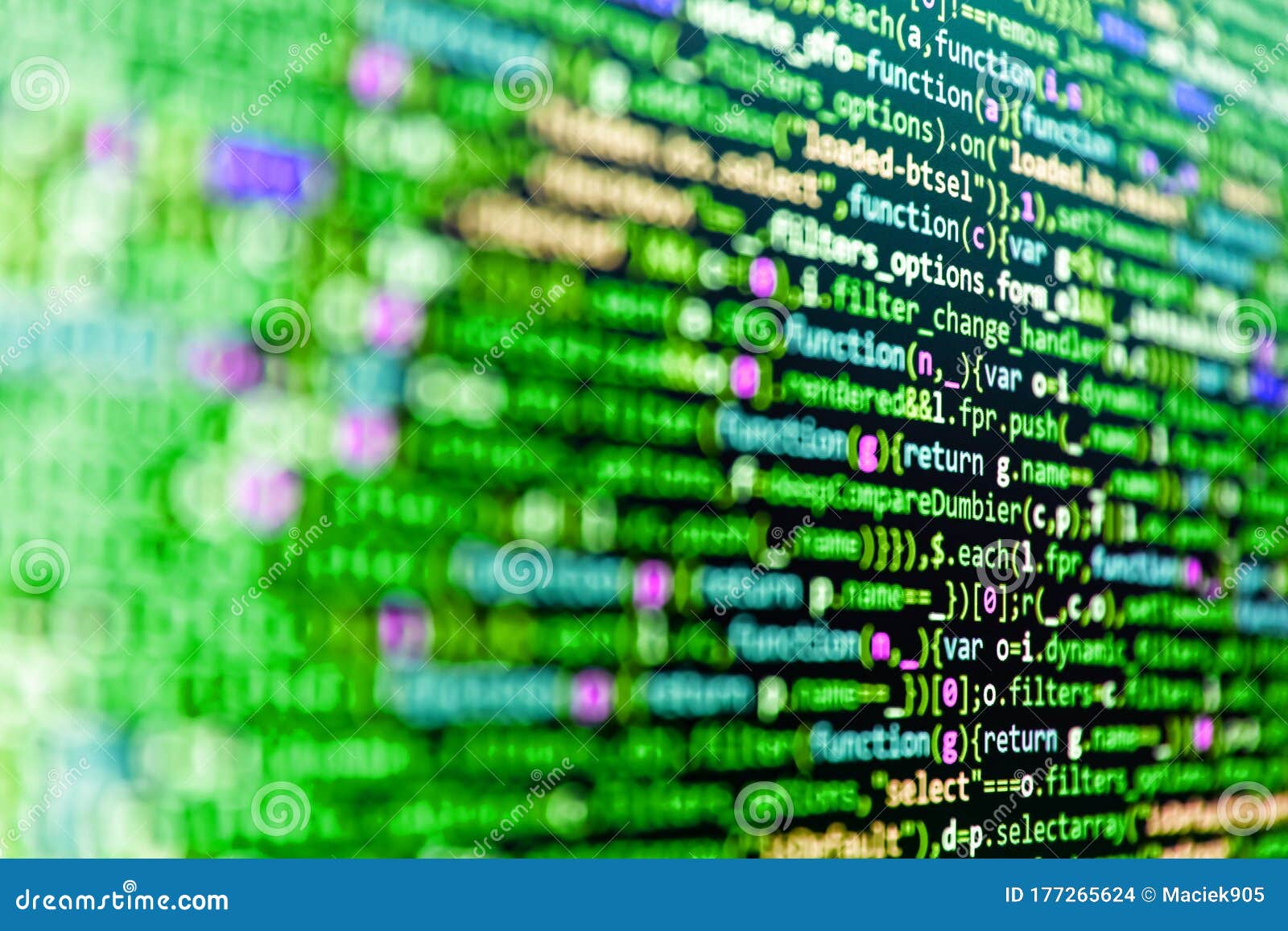 Computer Script Coding Source Code On Desktop Monitor Php Code On Blue Background In Code 8095