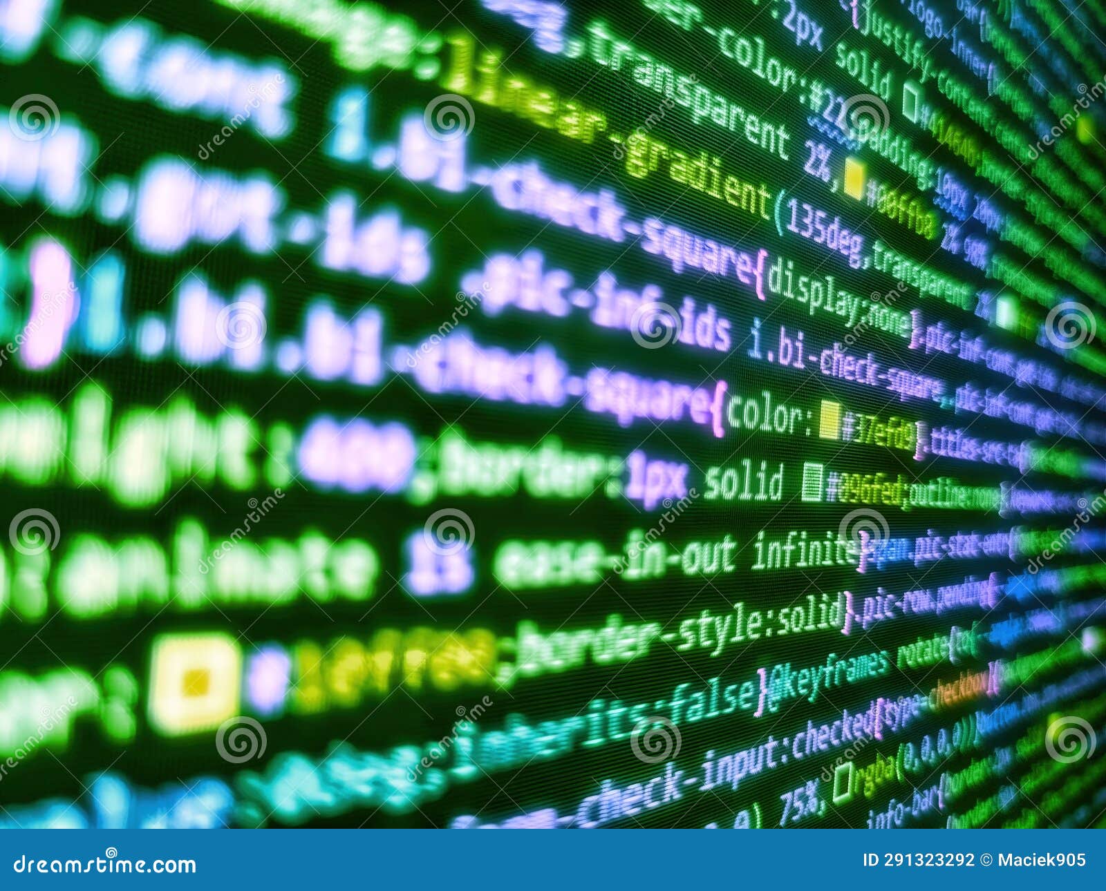 Computer Script Coding Source Code On Desktop Monitor Computer Script Writing Program Code On