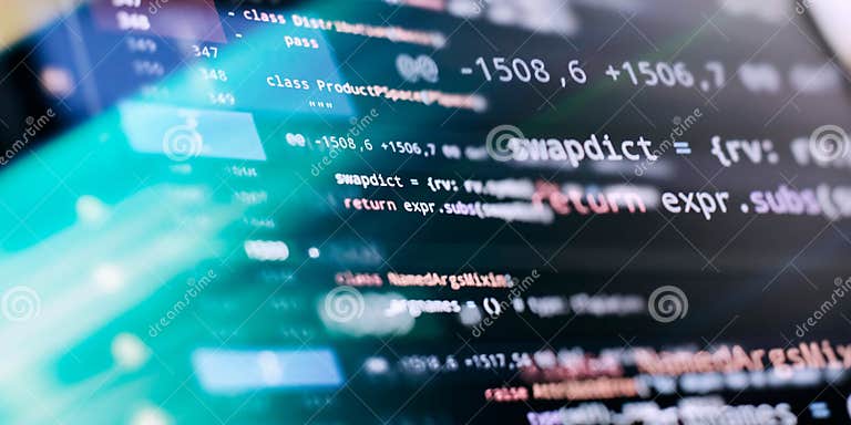 Computer Script Mobile App Developer Programmer Developer Screen Stock Image Image Of Blue 4721