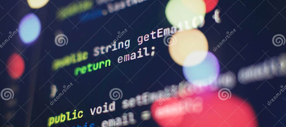 Computer Script Programming Code Abstract Screen Of Software Developer