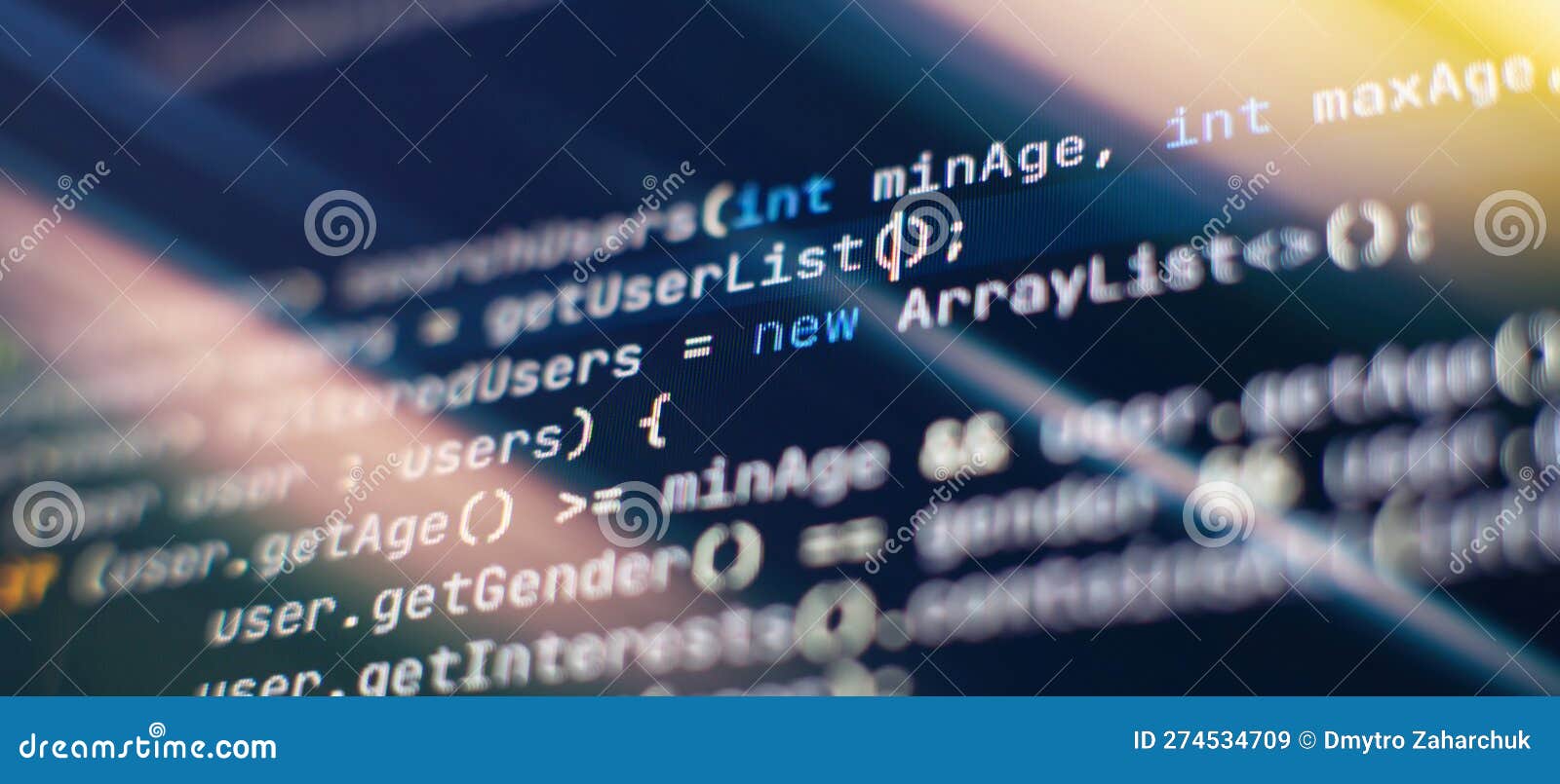 Computer Script Programming Code Abstract Screen Of Software Developer Stock Image Image Of