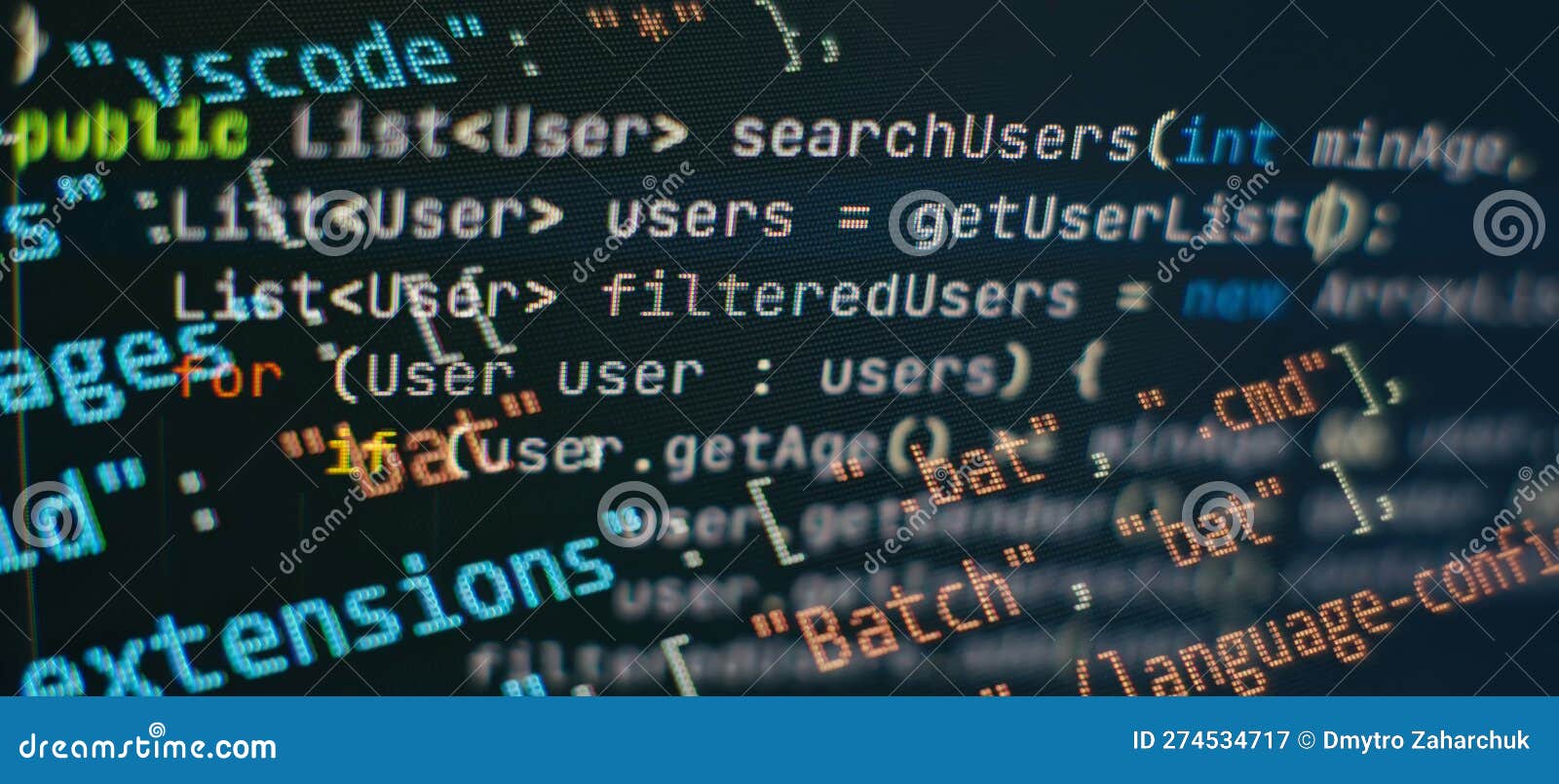 Computer Script Programming Code Abstract Screen Of Software Developer Stock Image Image Of
