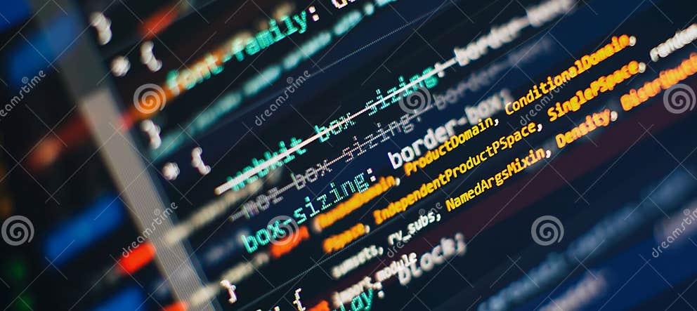 Computer Script Programming Code Abstract Screen Of Software Developer 8007