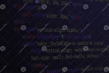 Computer Script Typing Work. Programmer Typing New Lines of HTML Code. Closeup of Java Script ...
