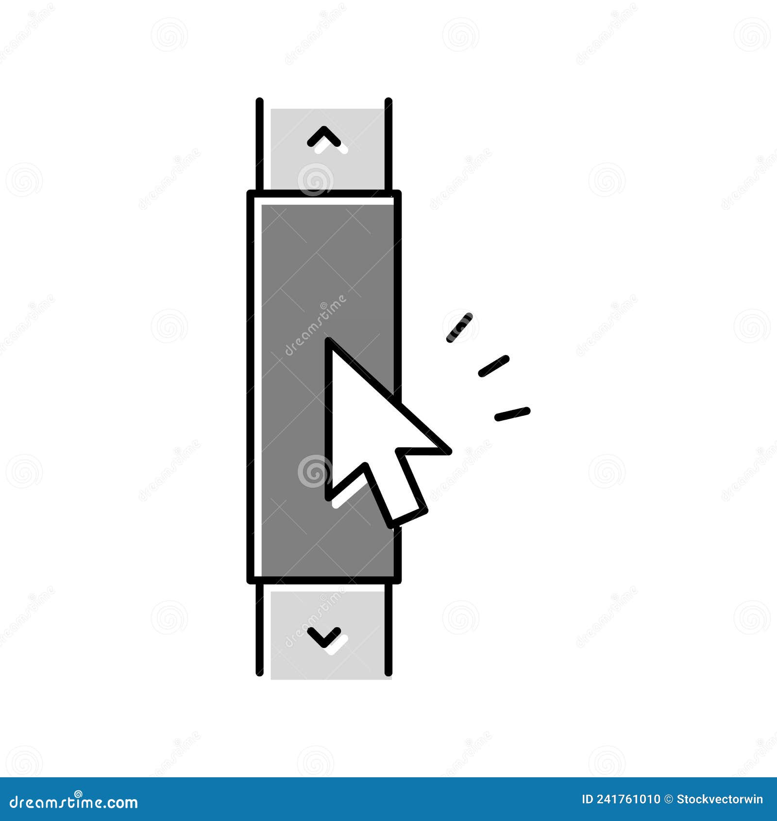 Computer Scroll Color Icon Vector Illustration Stock Vector ...