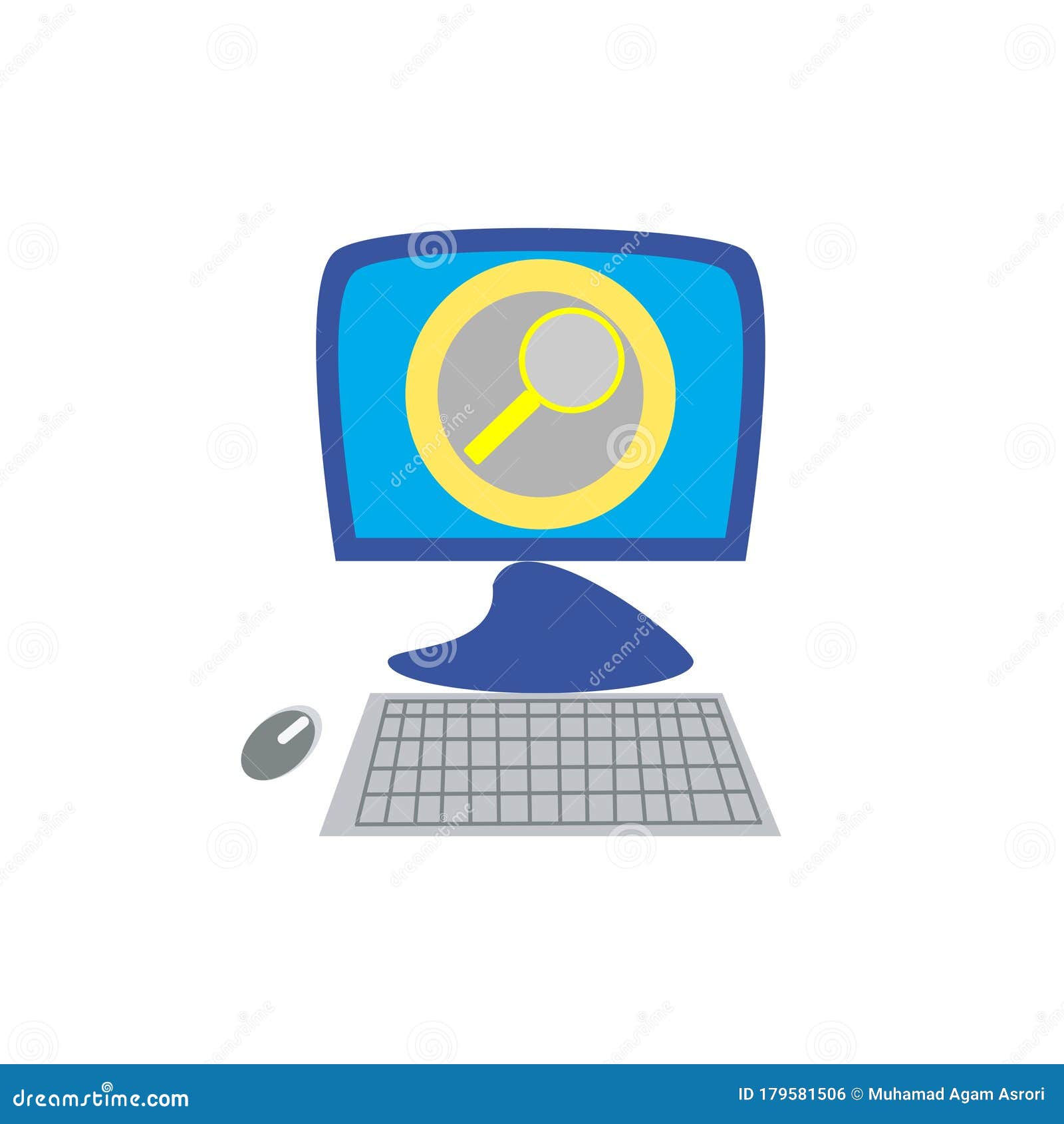 Computer search sign stock illustration. Illustration of keyboard ...