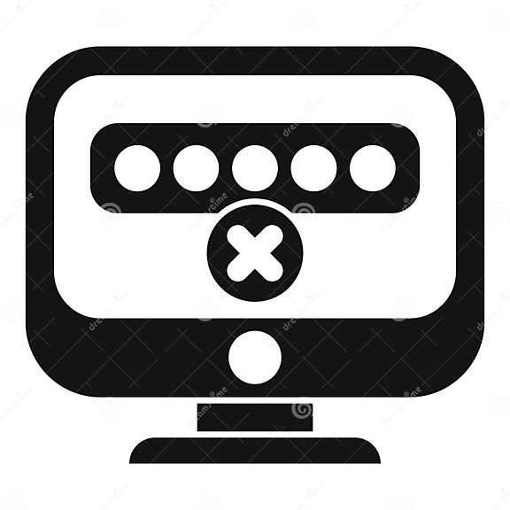 Computer Security Alert Showing Wrong Password Being Entered Stock ...