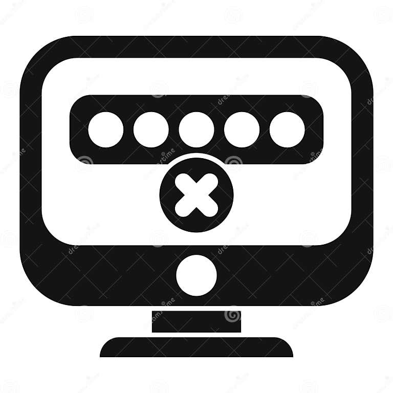 Computer Security Alert Showing Wrong Password Being Entered Stock Illustration - Illustration ...