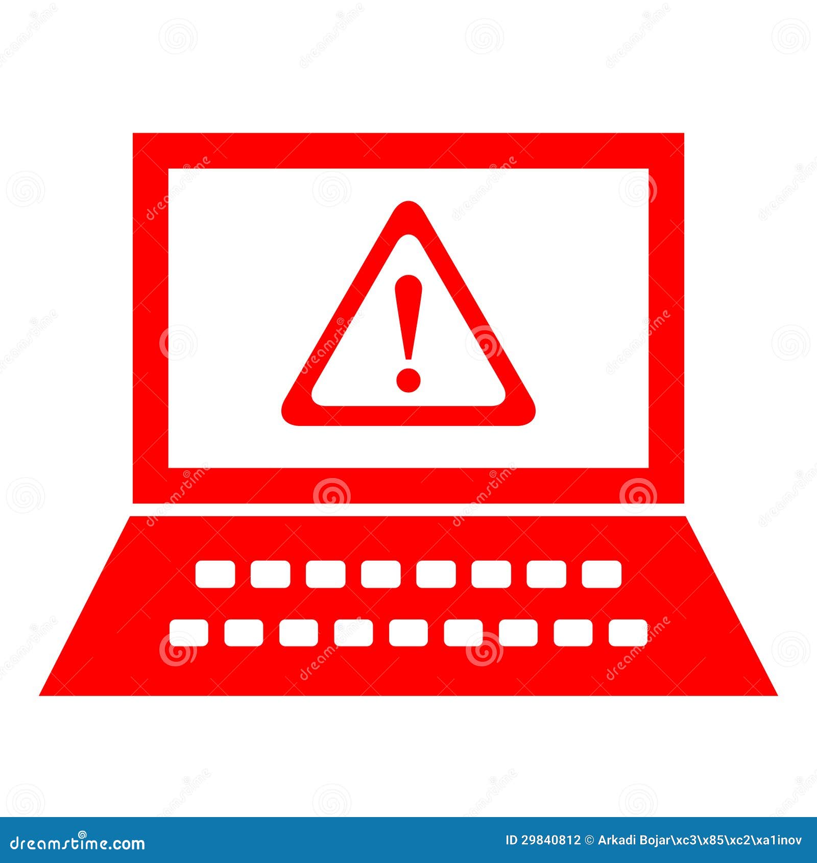 Computer security alert stock vector. Illustration of internet - 29840812