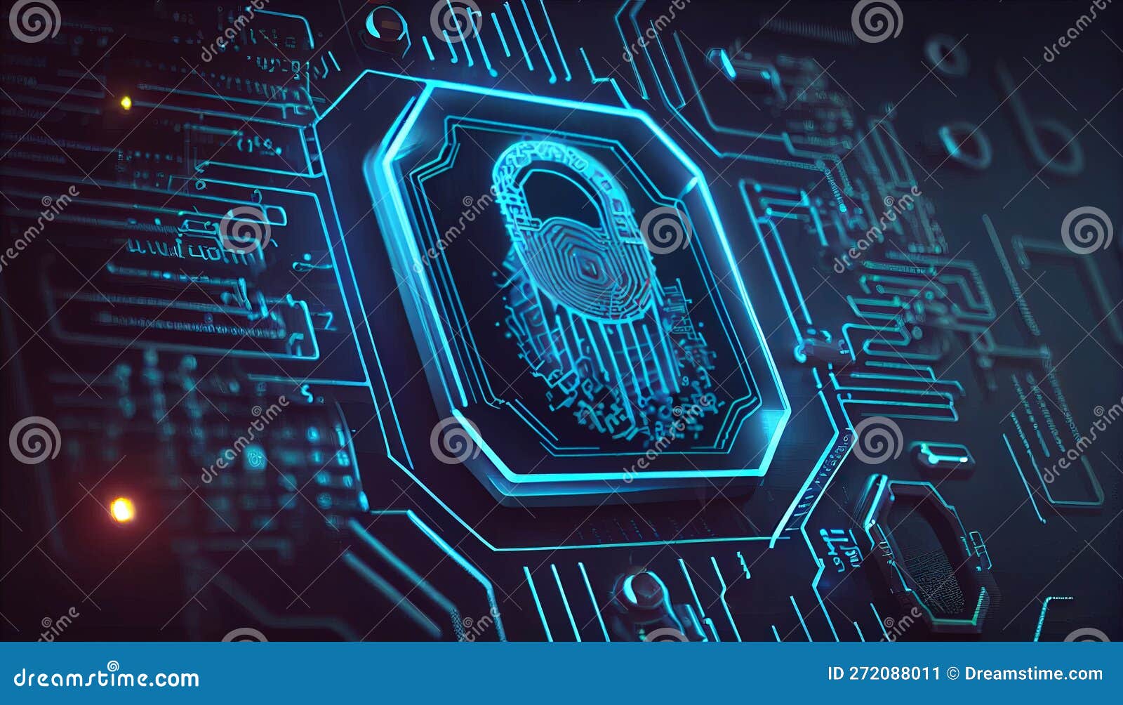 Digital biometrics concept stock illustration. Illustration of white ...