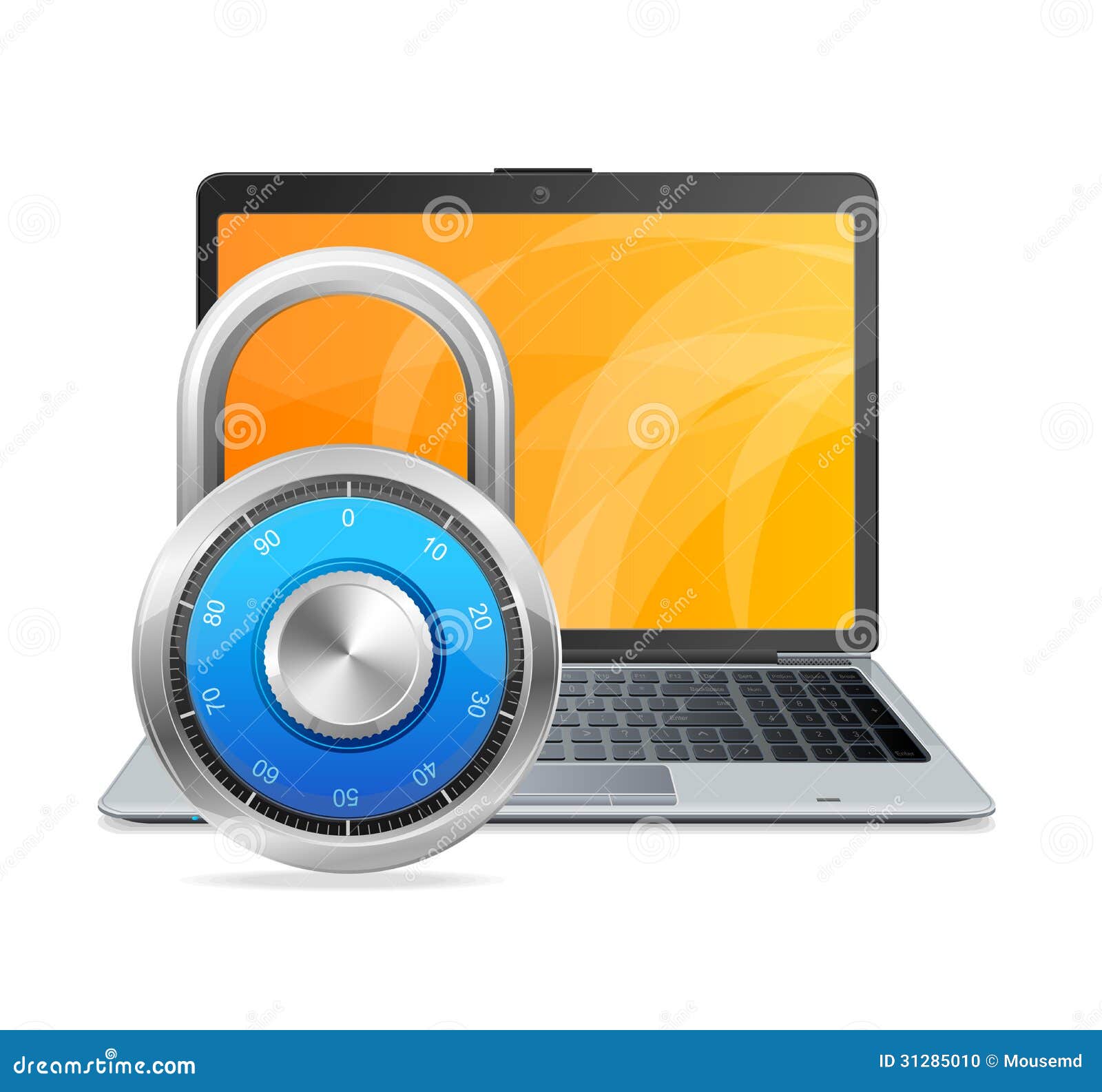 Computer security concept stock vector. Illustration of information ...