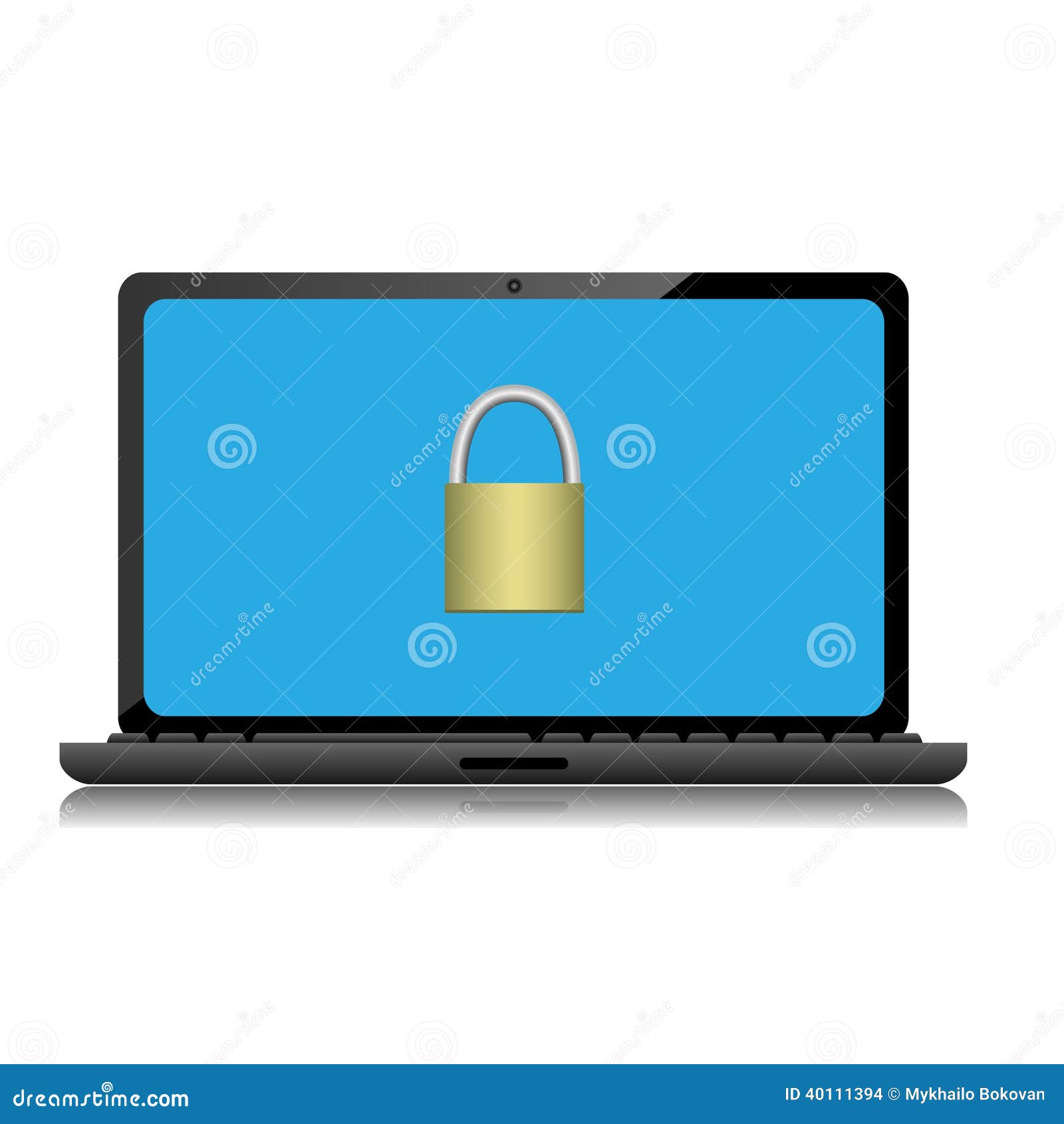 Computer Security Concept stock vector. Illustration of connection ...