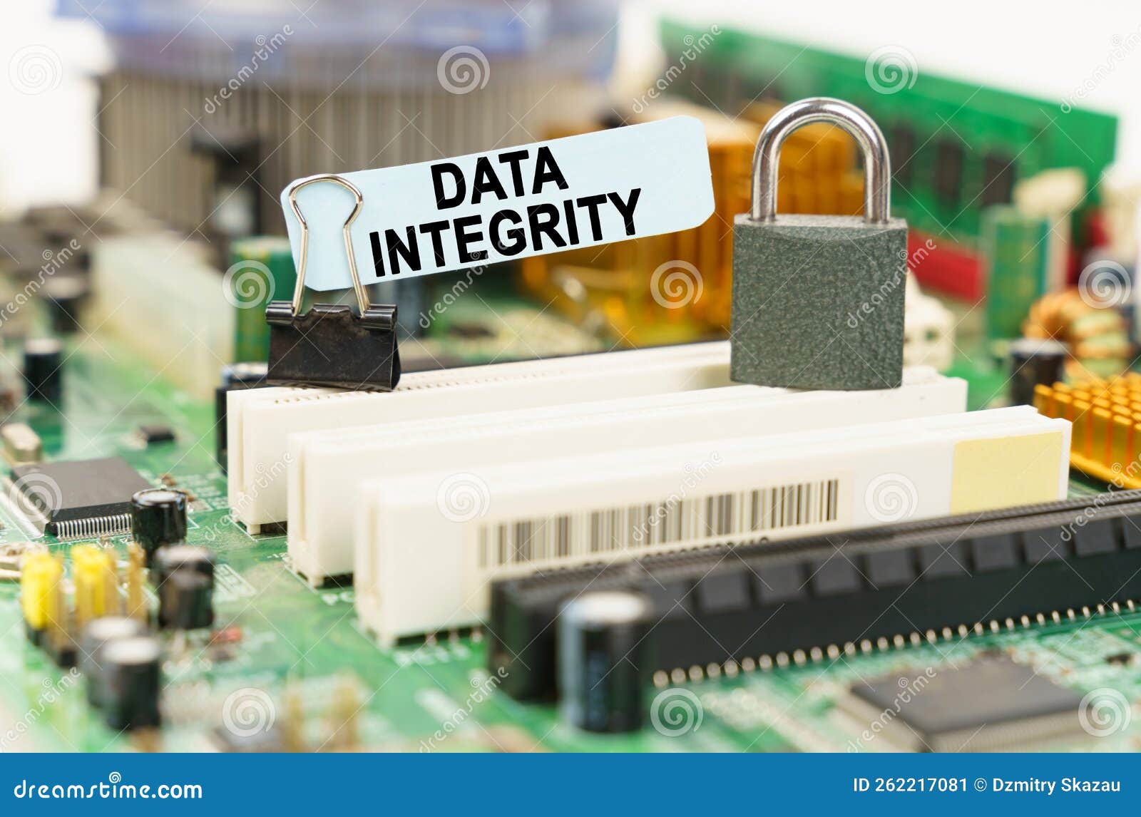 There is a Sticker on the Motherboard that Says - Data Integrity Stock ...
