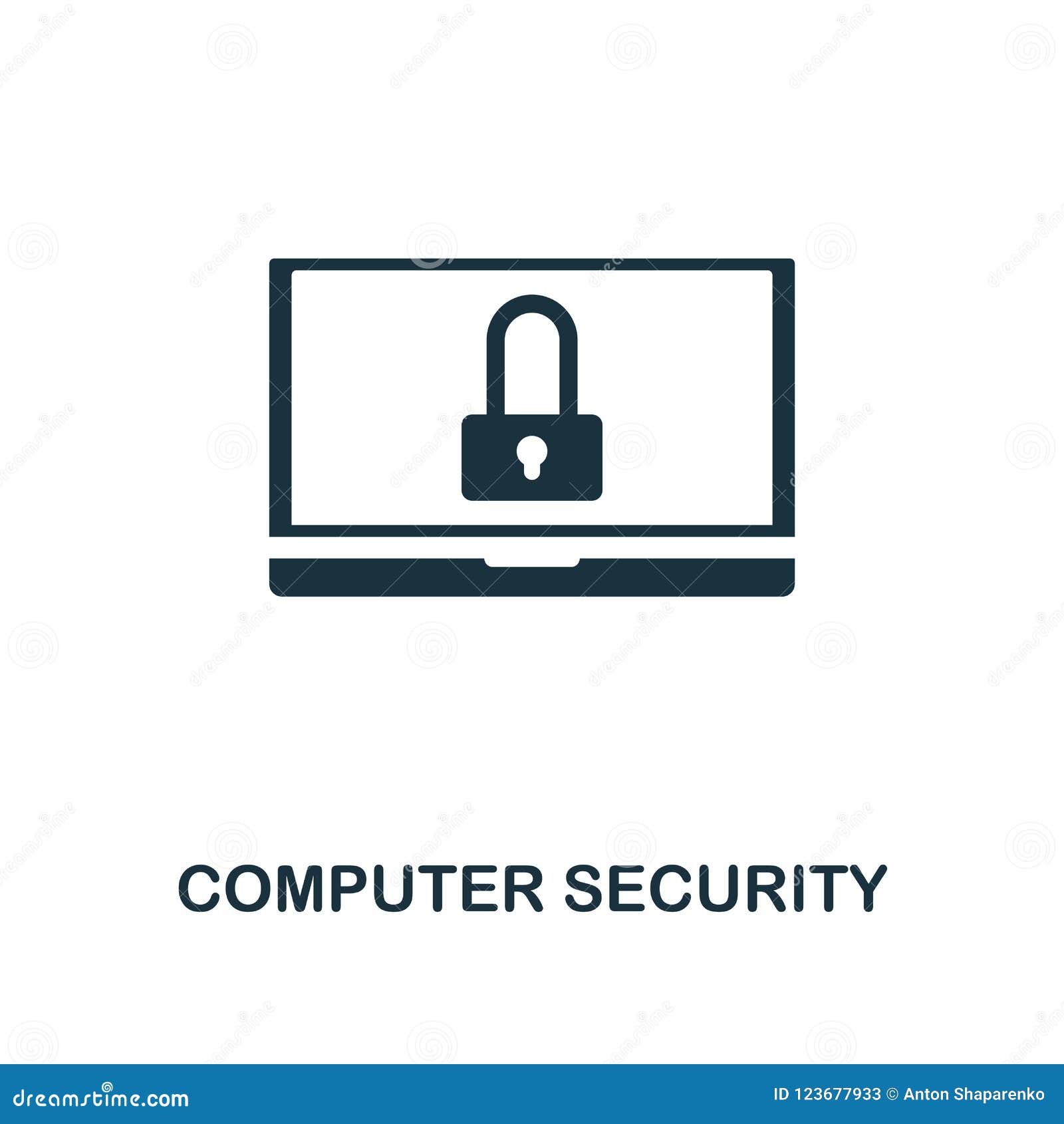 Computer Security Creative Icon. Simple Element Illustration Stock ...
