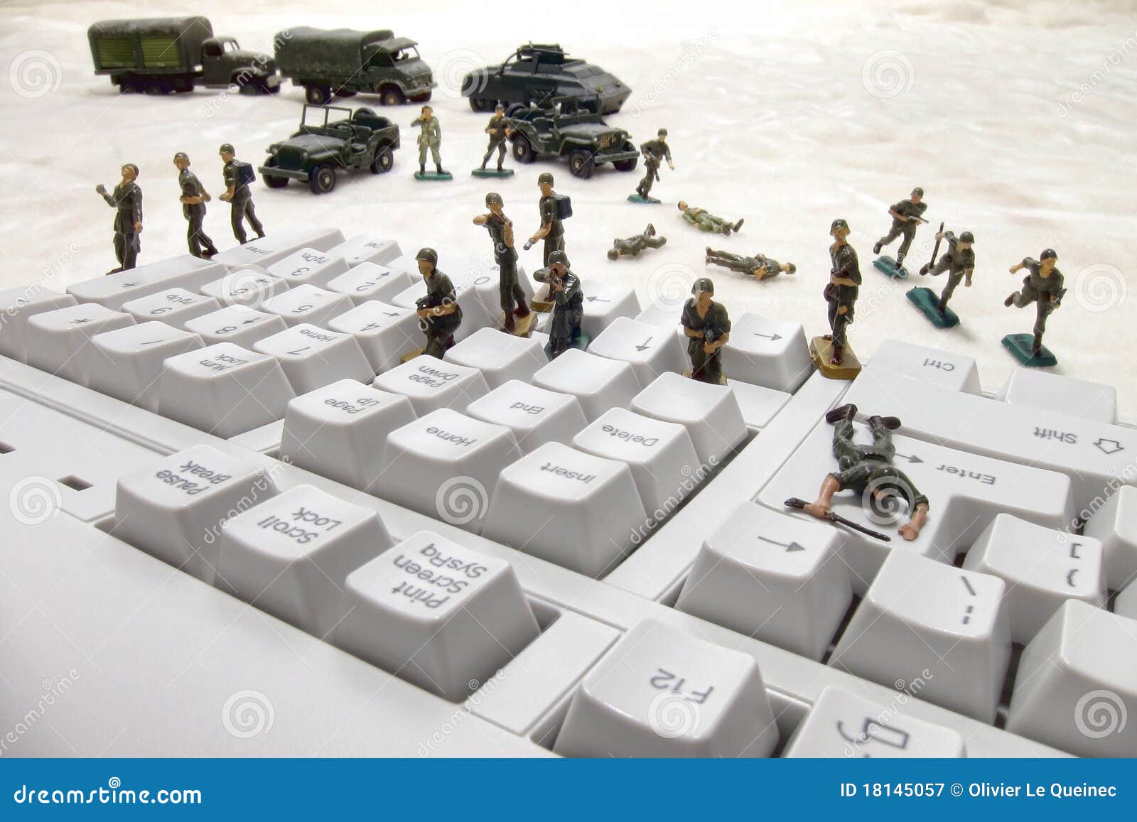 Computer Security Cyber Attack by Toy Soldiers Stock Image - Image of ...
